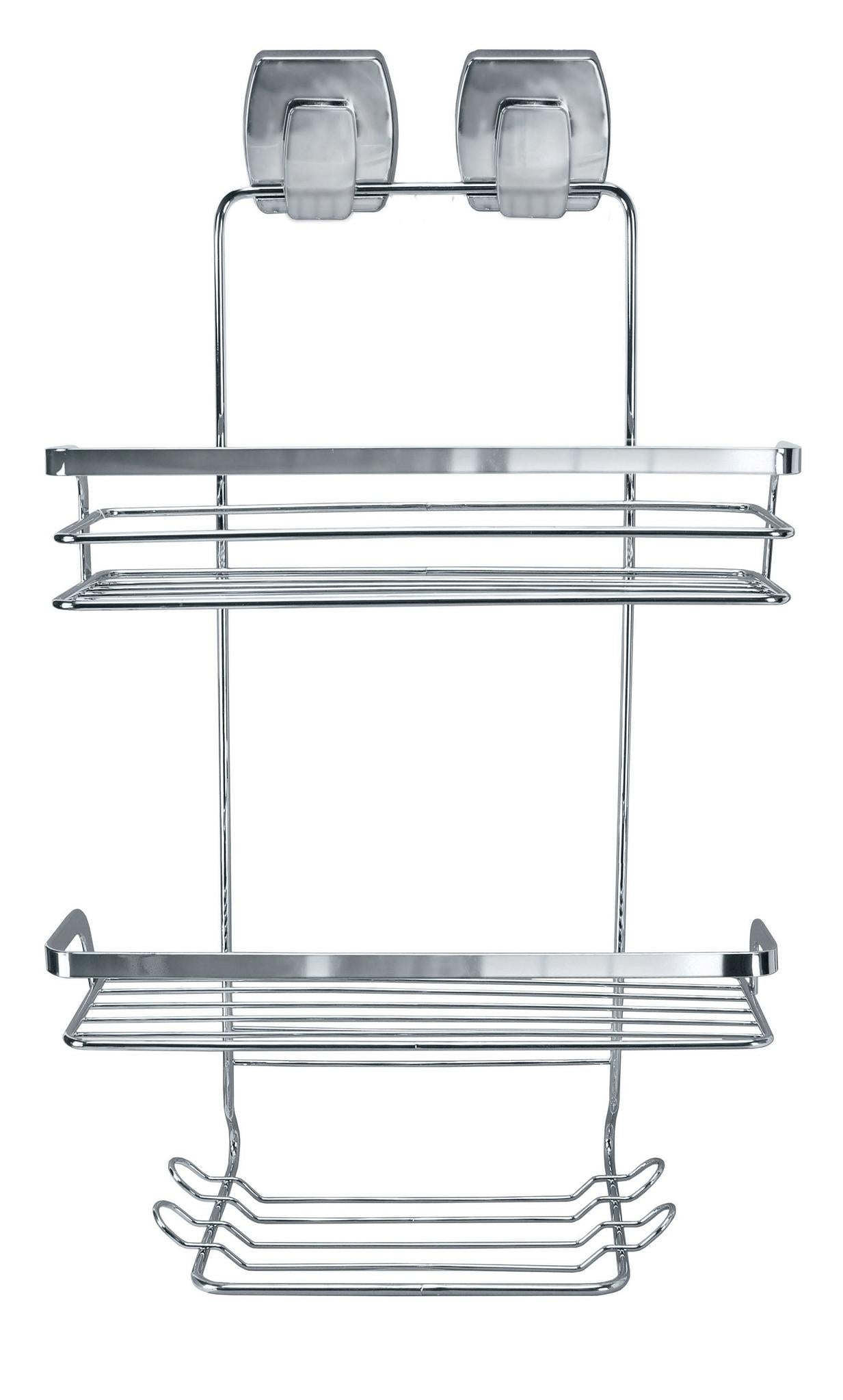 2-Tier wall rack LEVANA Silver-colored – Kleine Wolke Shop